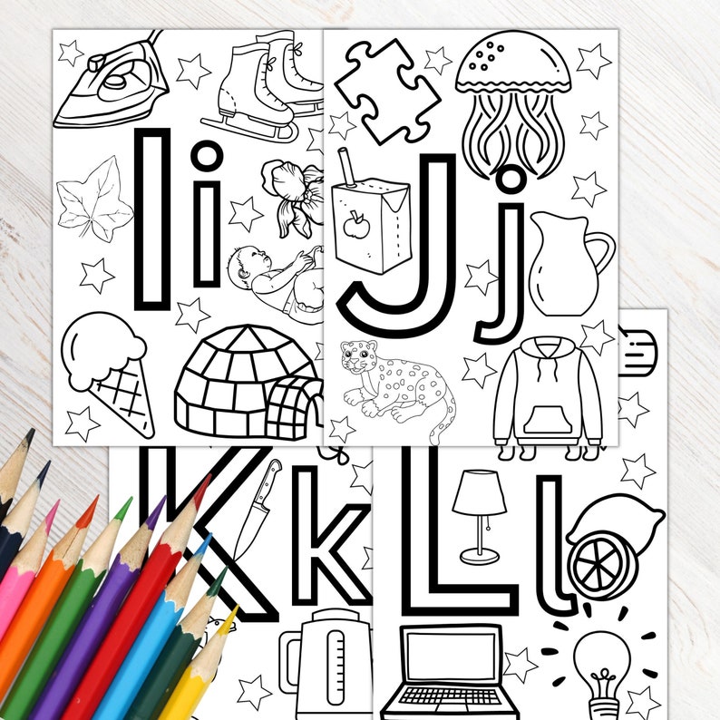 Printable Alphabet Colouring Pages Digital Download 26 Pages, Colouring ...