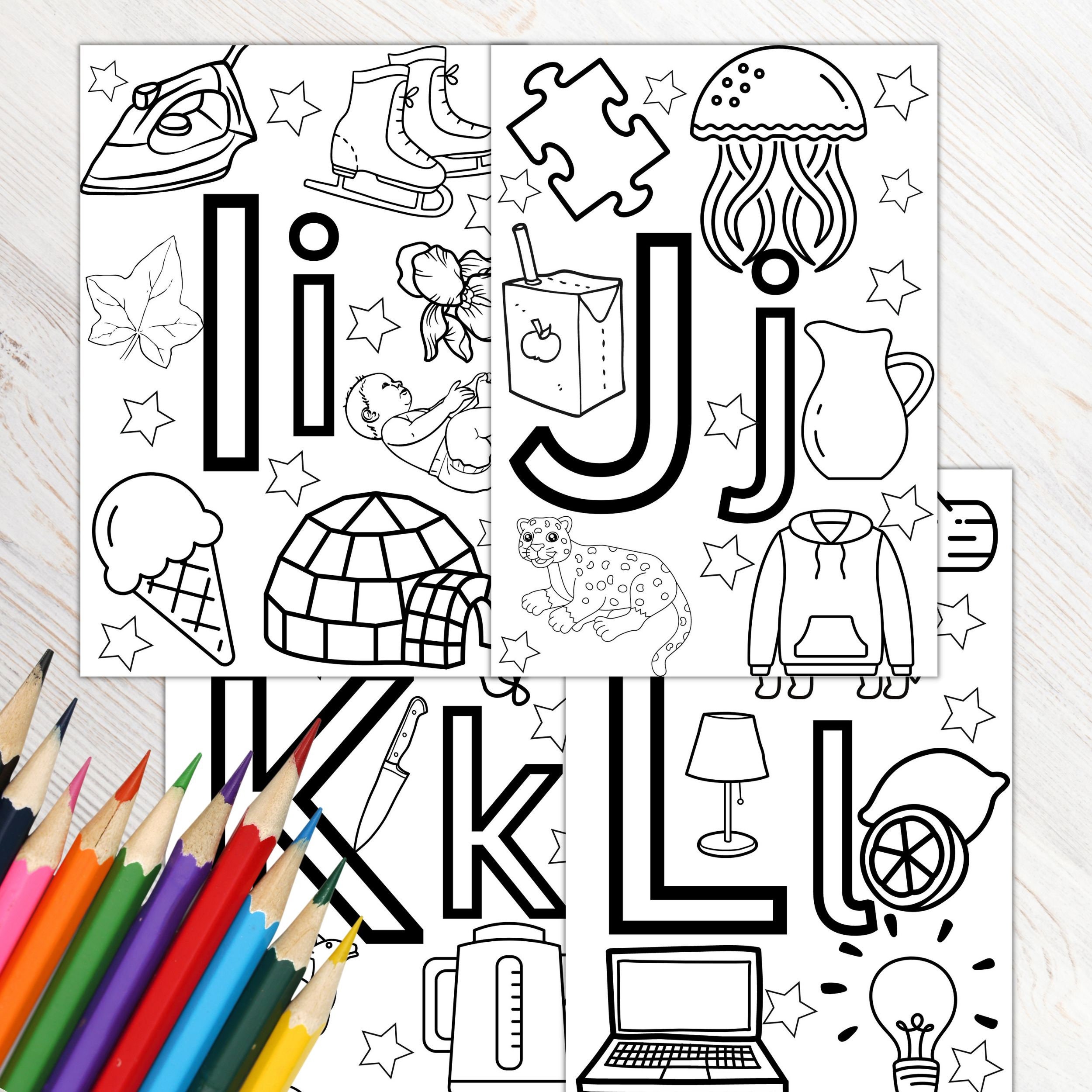 Printable Alphabet Colouring Pages Digital Download 26 Pages, Colouring ...