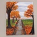 Autumn Road on Canvas - Etsy