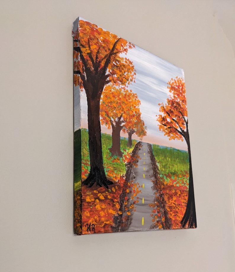 Autumn Road on Canvas - Etsy