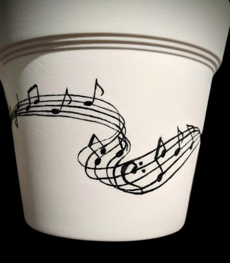 Sheet Music - Painted Pot 6" - Etsy