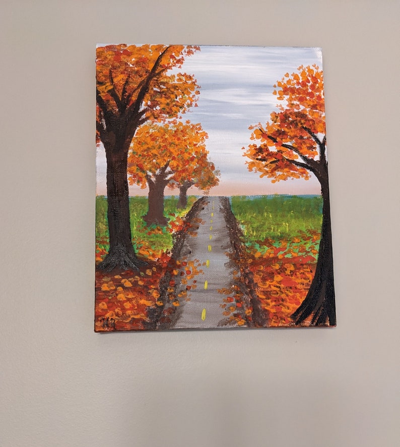 Autumn Road on Canvas - Etsy