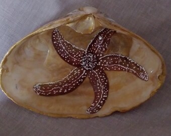 Ring Tray Hand Painted Shell Butterfly Beach Shells Art - Etsy