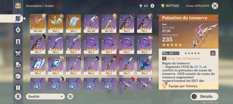 Account Genshin Impact Yoimiya Shogun Raiden Xiao - Etsy Hong Kong