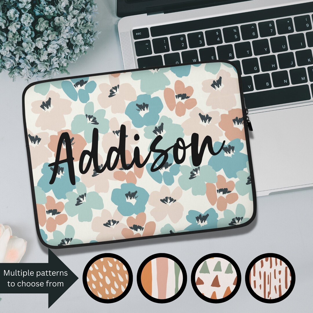 Personalized Laptop Sleeve, Custom Laptop Cover With Name or Monogram ...