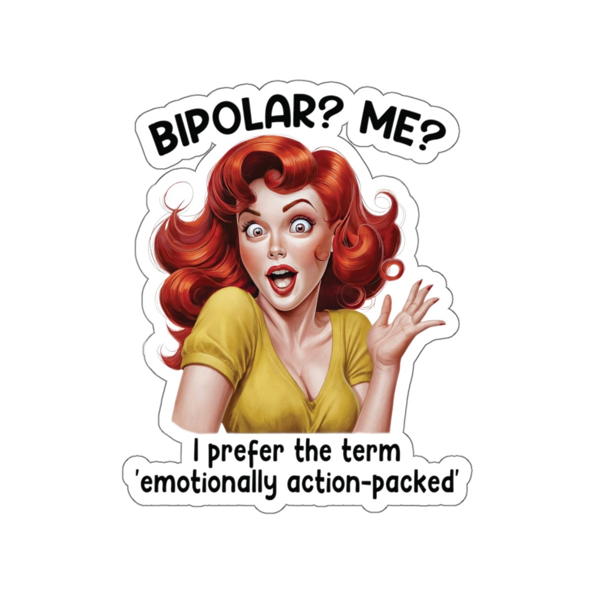 Bipolar Disorder Sticker Funny Mental Health Gift for Her, Funny ...