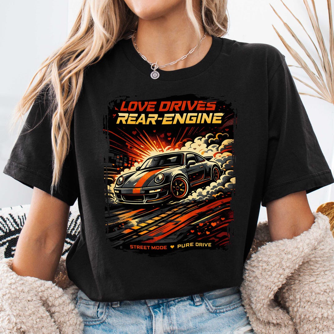 Love Drives Rear-engine Valentine Shirt, Sports Car Lover Gift, Racing ...