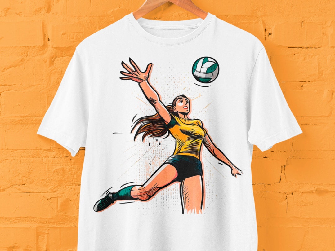 Spike Queen: Comic Art Volleyball Player in STIIPS Graphic - Etsy
