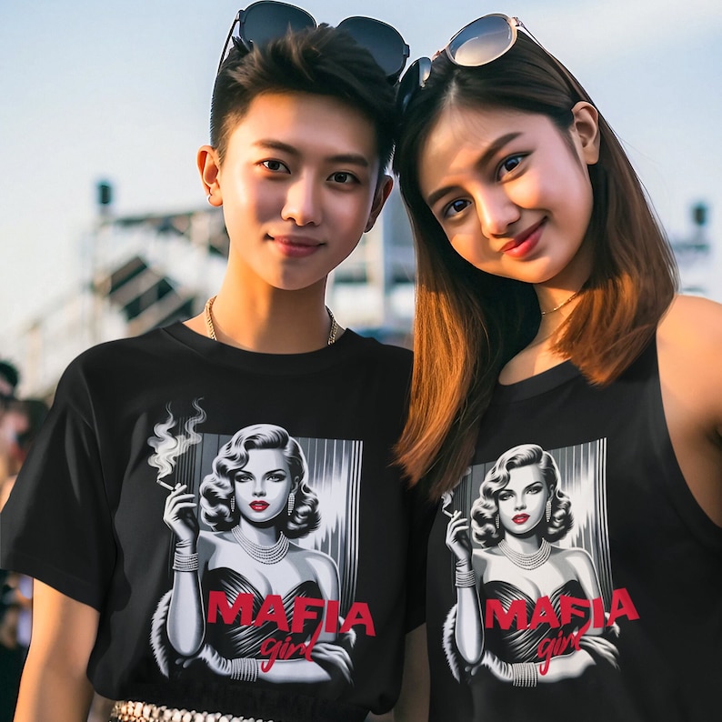 Girl Mafia Shirt Gangster Wrapper Woman Gangster Shirt Vintage Style of ...