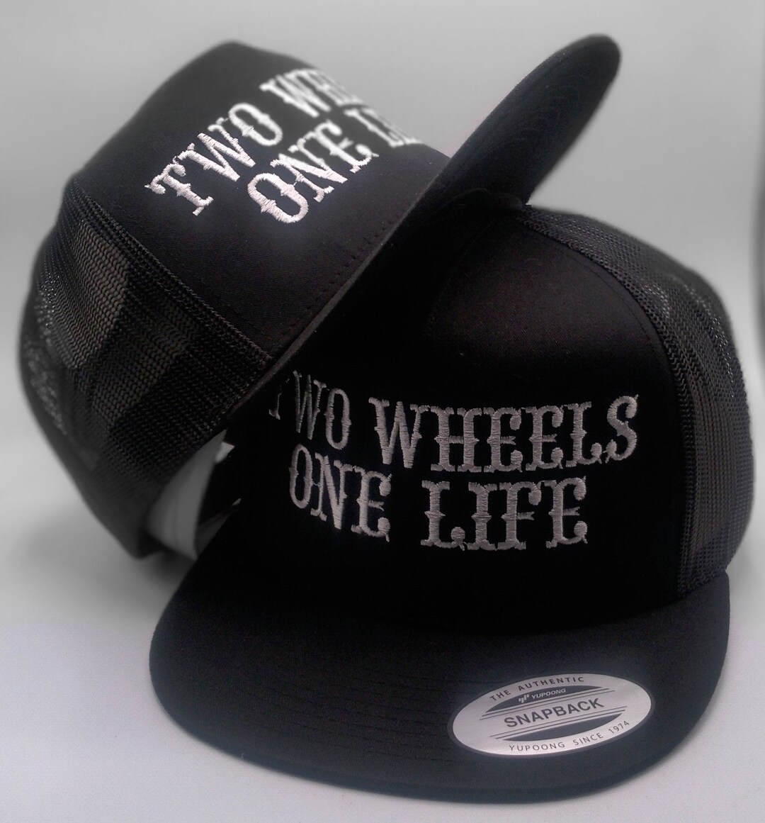Two Wheels One Life Dad Gift Trucker Cap Hat Snapback - Etsy