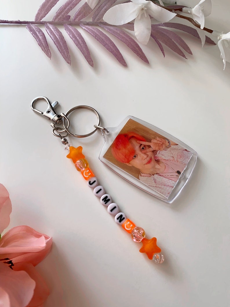 BTS Beaded Member/bias Keychain - Etsy