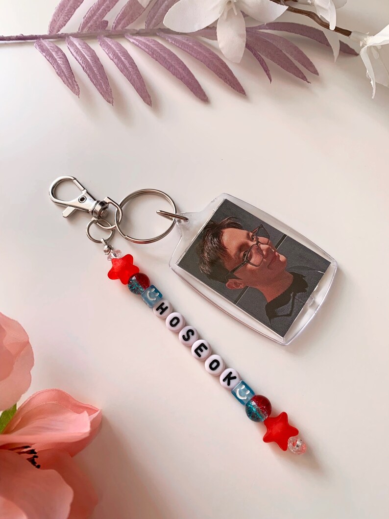BTS Beaded Member/bias Keychain - Etsy