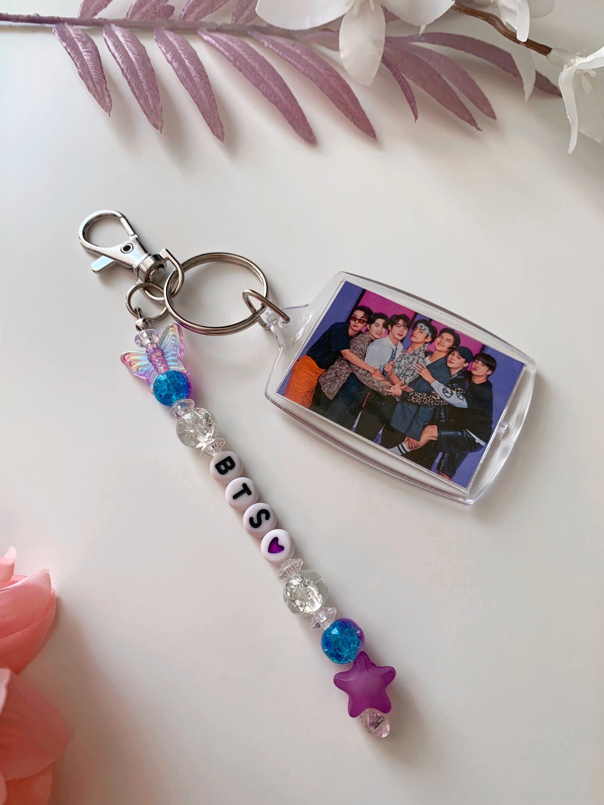 BTS Beaded Member/bias Keychain - Etsy