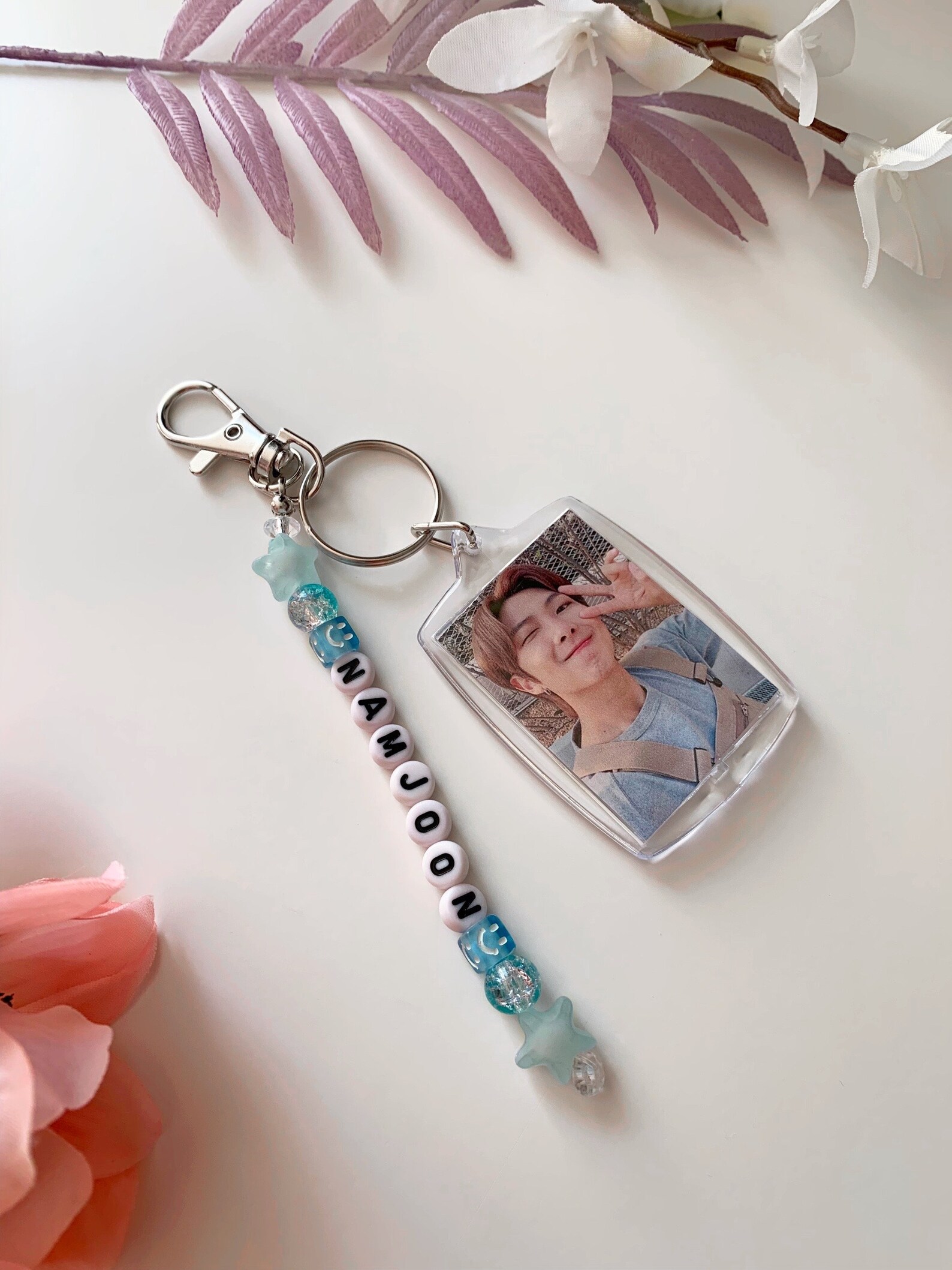 BTS Beaded Member/bias Keychain - Etsy
