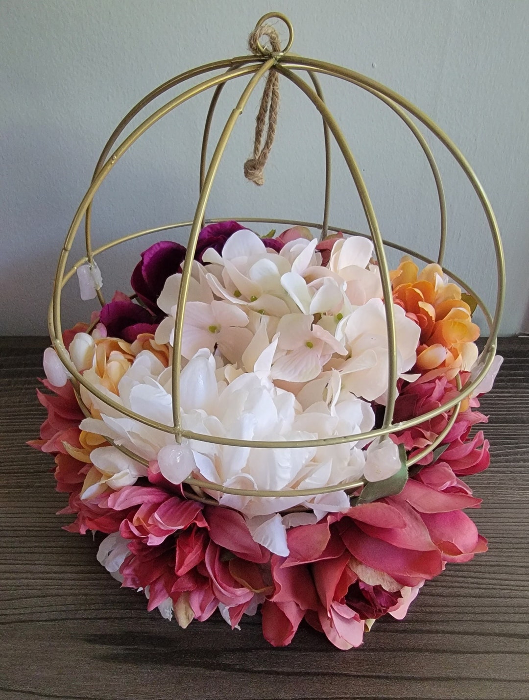 Autumn Floral Sphere Chandelier - Etsy
