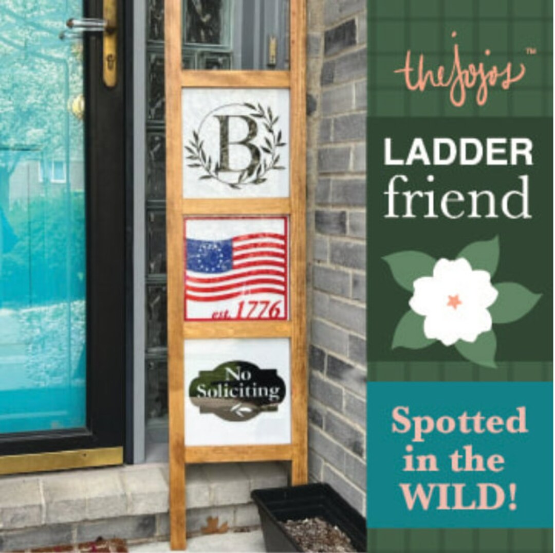 Laurel Leaf Interchangeable Tile Porch Leaning Ladder Friend - Etsy