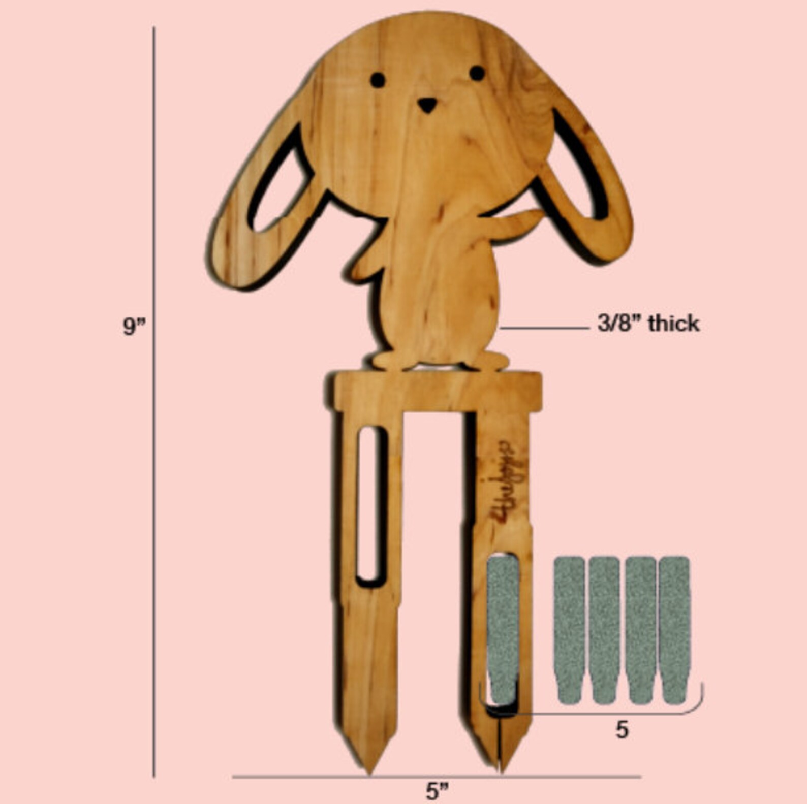Bunny Flora FOOD Friend Cedar Garden Stake With Fertilizer - Etsy