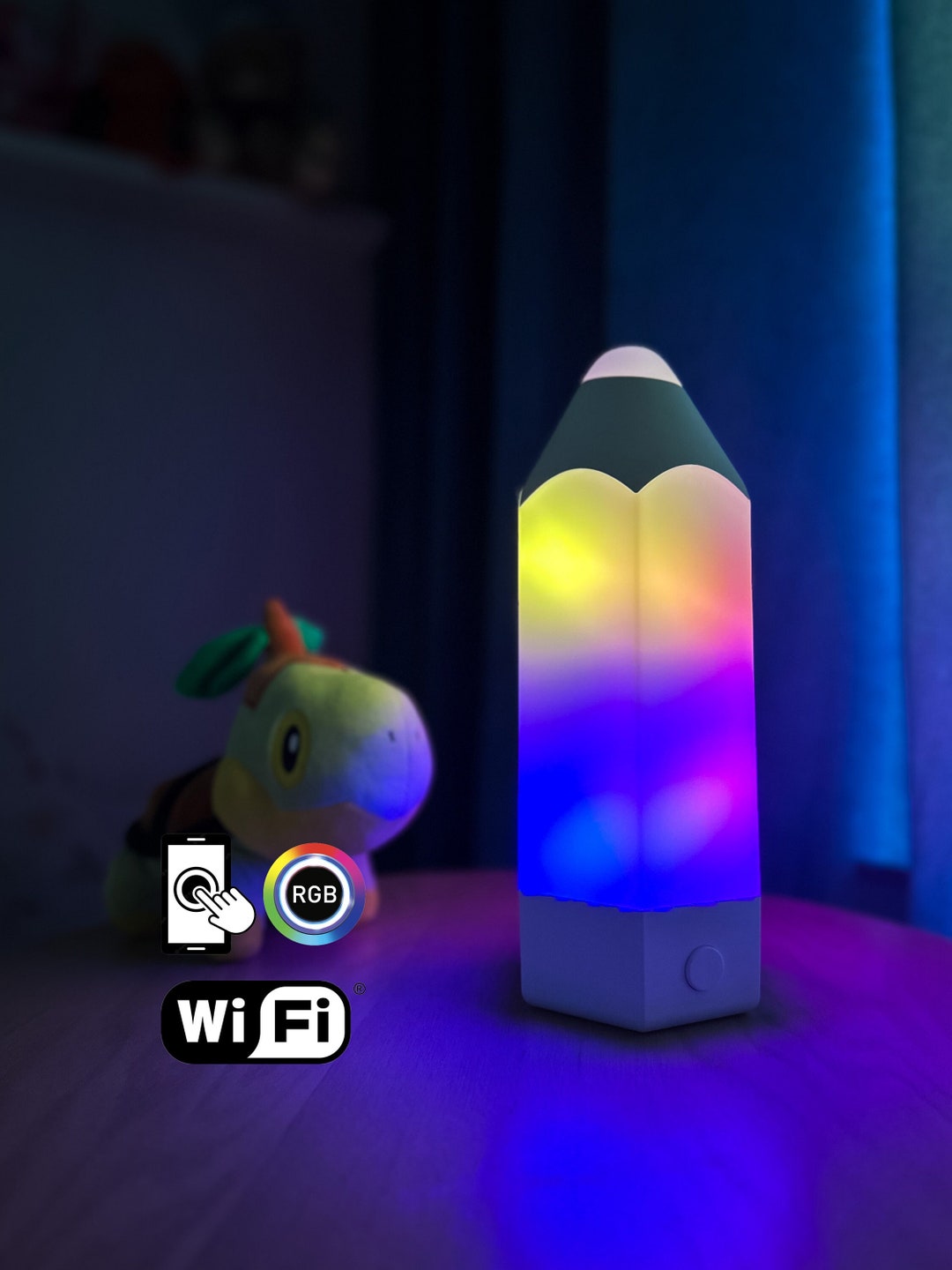 9" Pen-shaped Kid's Safe Table Lamp - Etsy