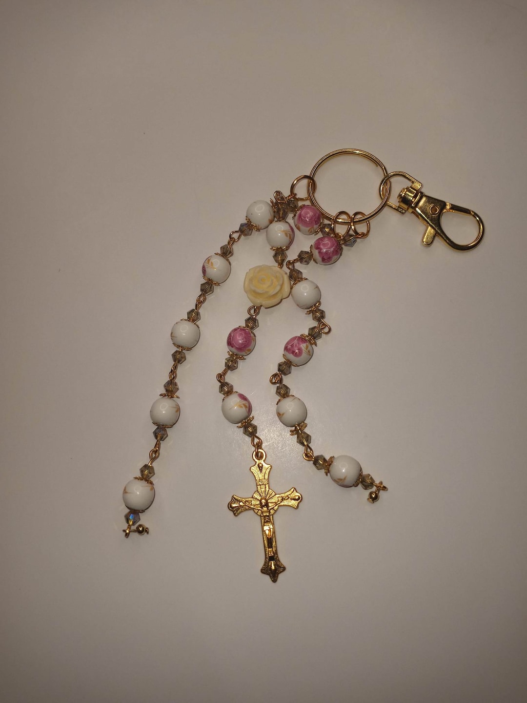 Keychain Rosary One Decade Rosary Catholic Rosary Car Mirror Charm Bag ...