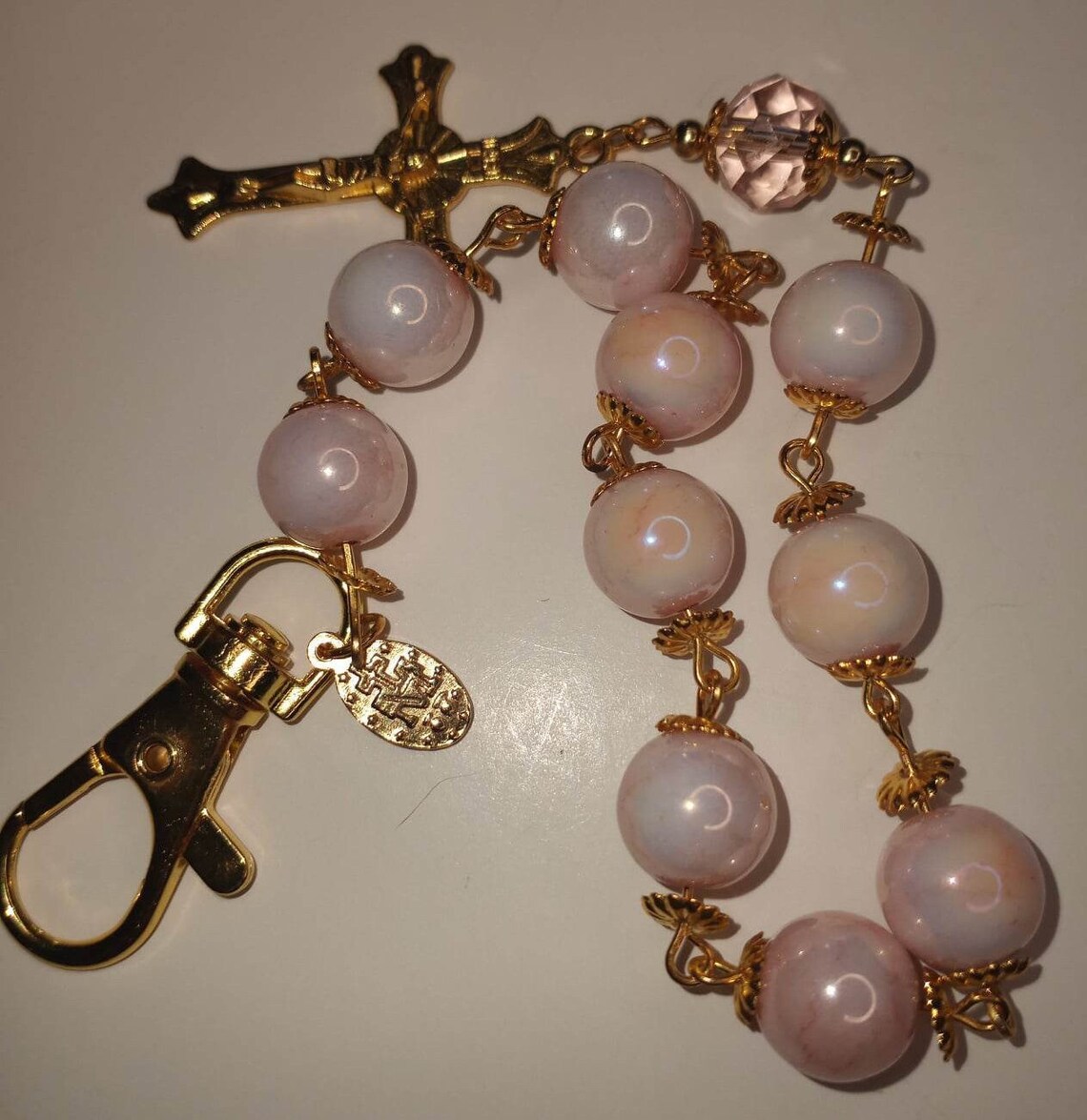 Keychain Handmade Rosary Keychain Car Charm Bag Charm - Etsy