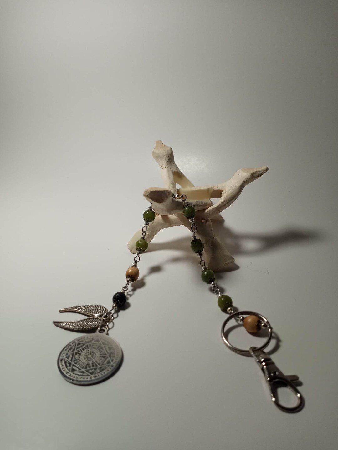 Archangel Keychain; St Raphael Beads; Angel Jewelry; Christian Beads ...