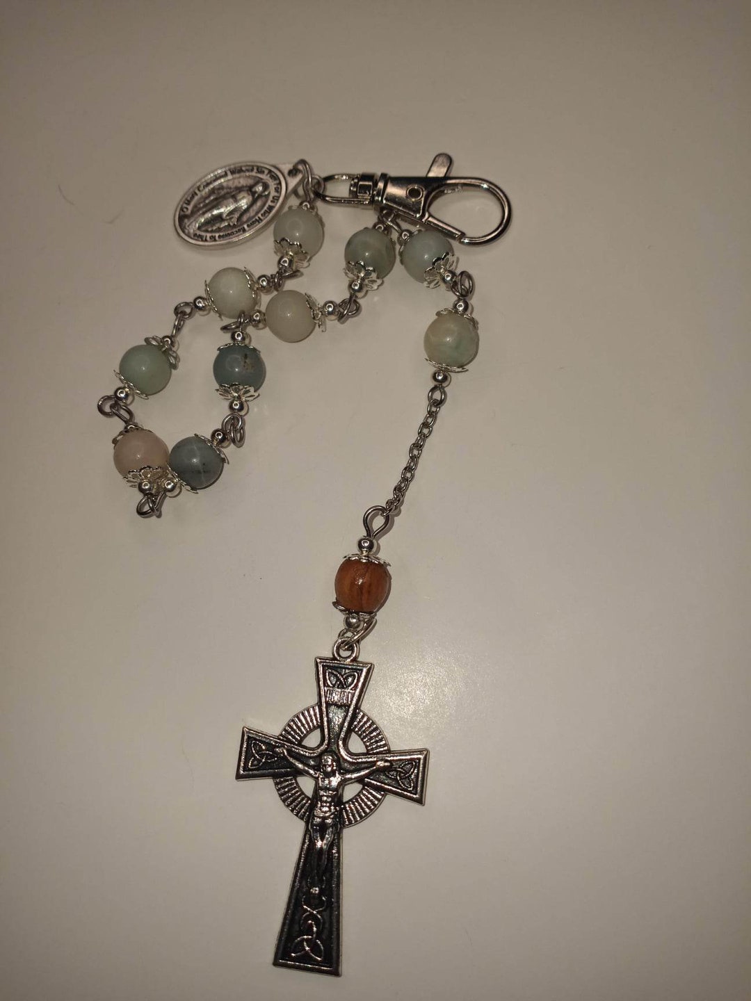 Keychain; Handmade Rosary Keychain; Car Charm; Bag Charm; Tenner; One ...