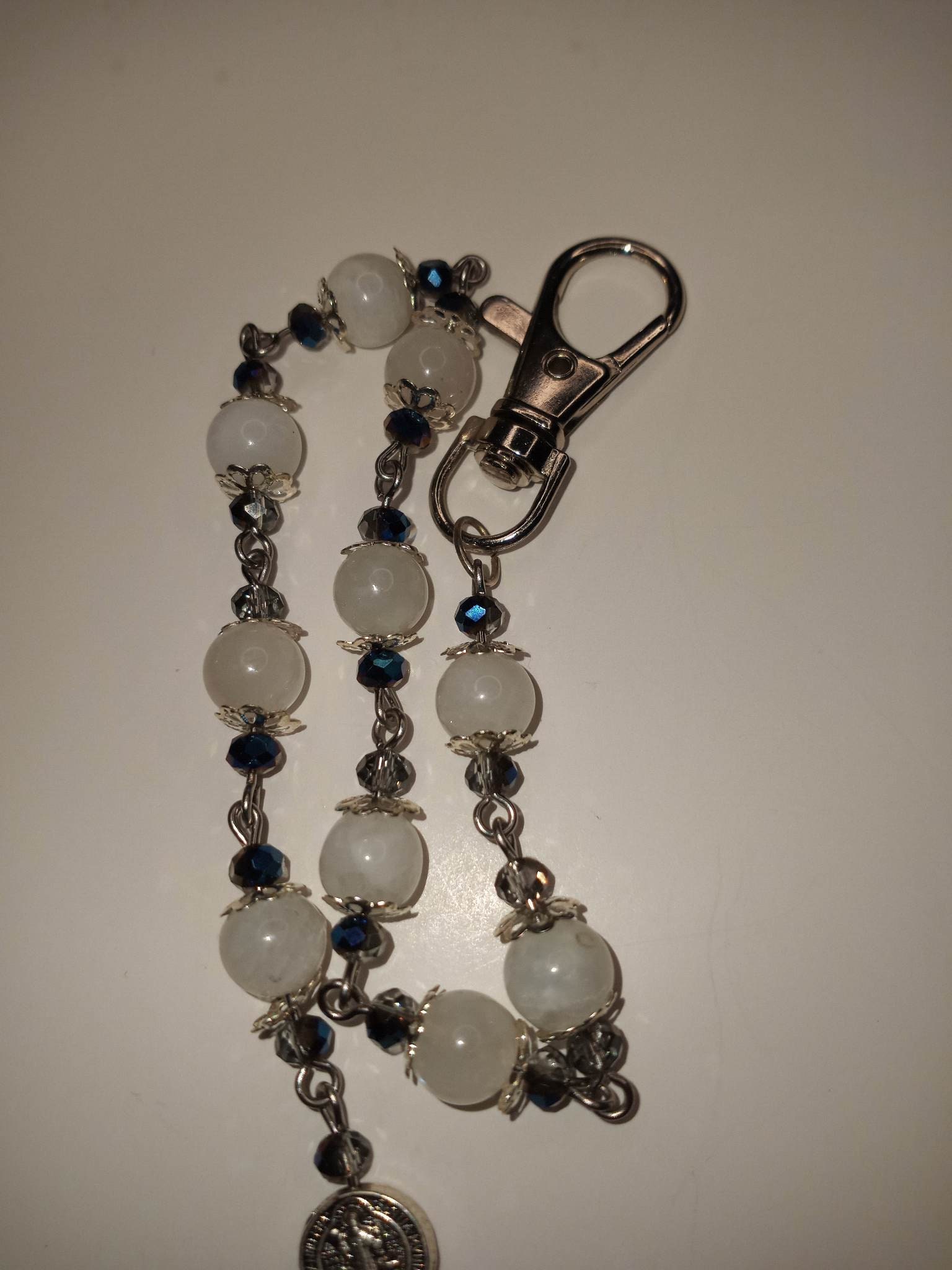 Rosary Tenner One Decade Rosary Keychain Handmade Quartz Catholic Gifts ...