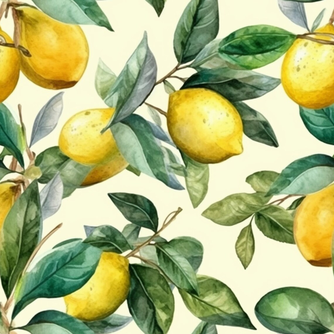 4 Pack Lemon High Resolution Digital Patterns for Paper, Scrapbooking ...