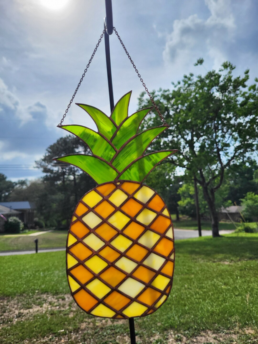 Stained Glass Pineapple Suncatcher - Etsy