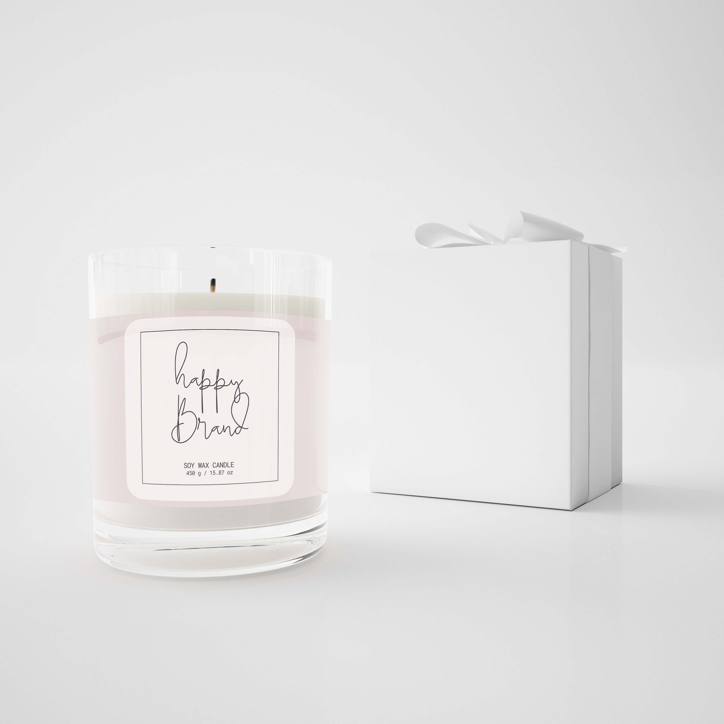 Fully Editable Personalised Minimalist Candle Sticker Template - Etsy