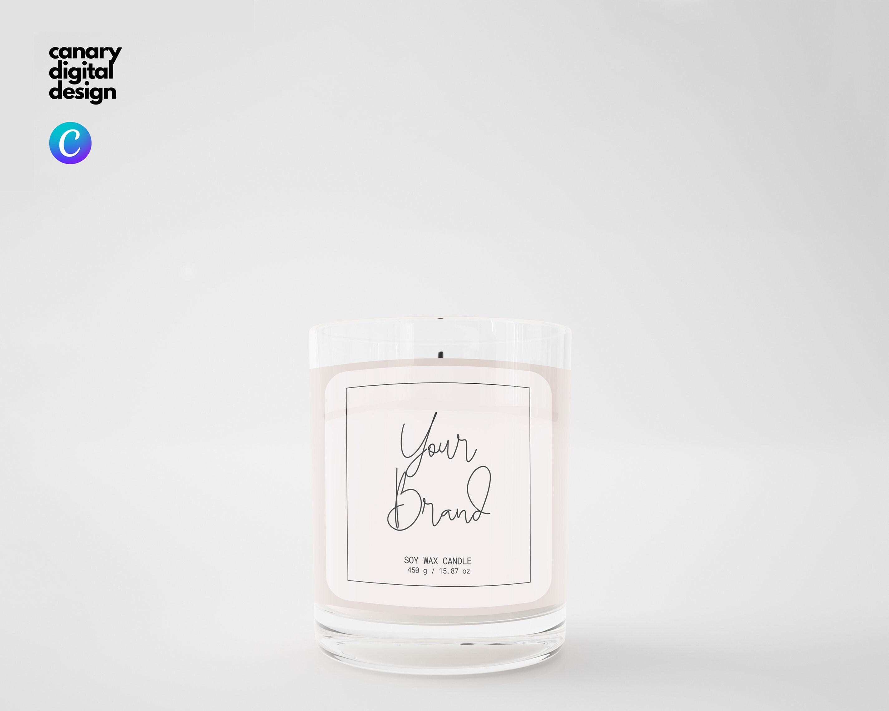 Fully Editable Personalised Minimalist Candle Sticker Template for ...