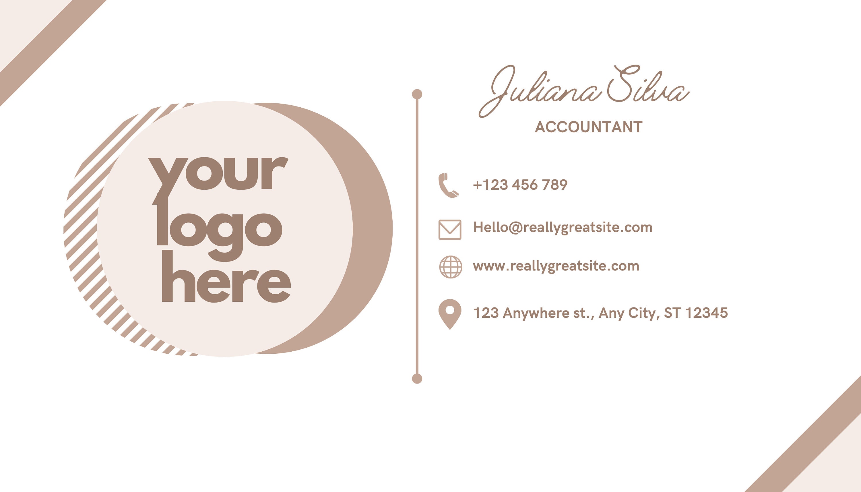 Printable Unique Minimalist Business Card Template, Instant Download ...