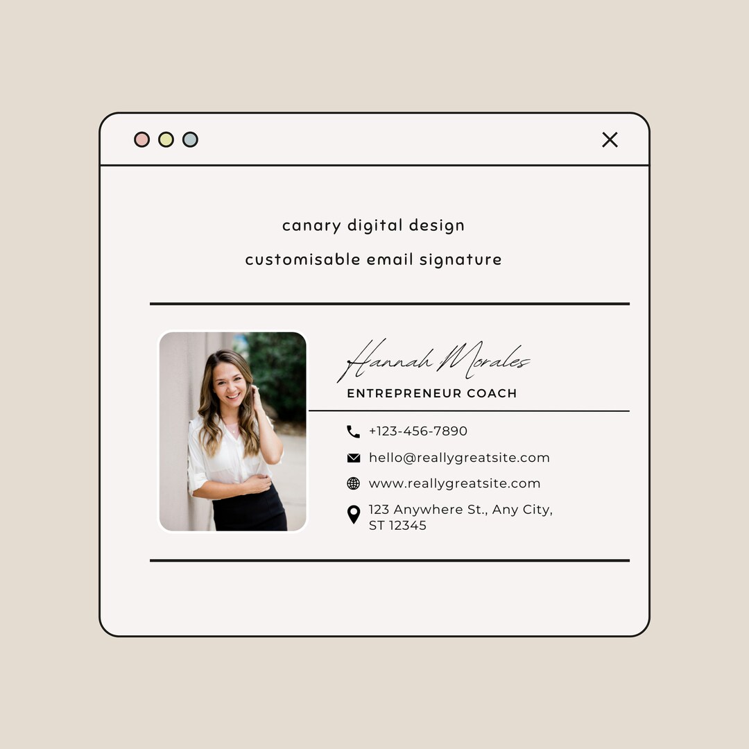 Customizable Beige Nude Modern Minimalist Email Signature High Quality ...