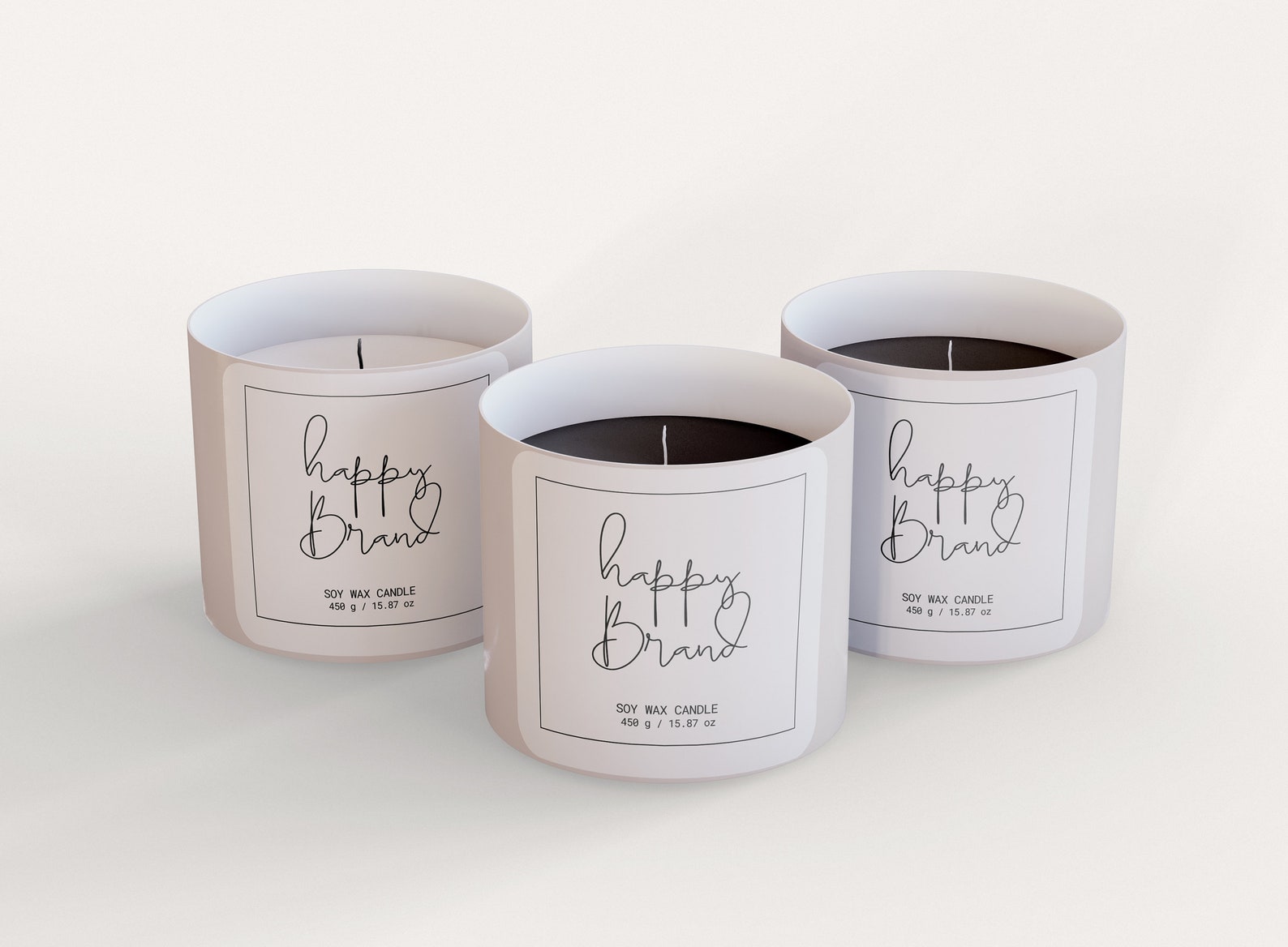Fully Editable Personalised Minimalist Candle Sticker Template - Etsy
