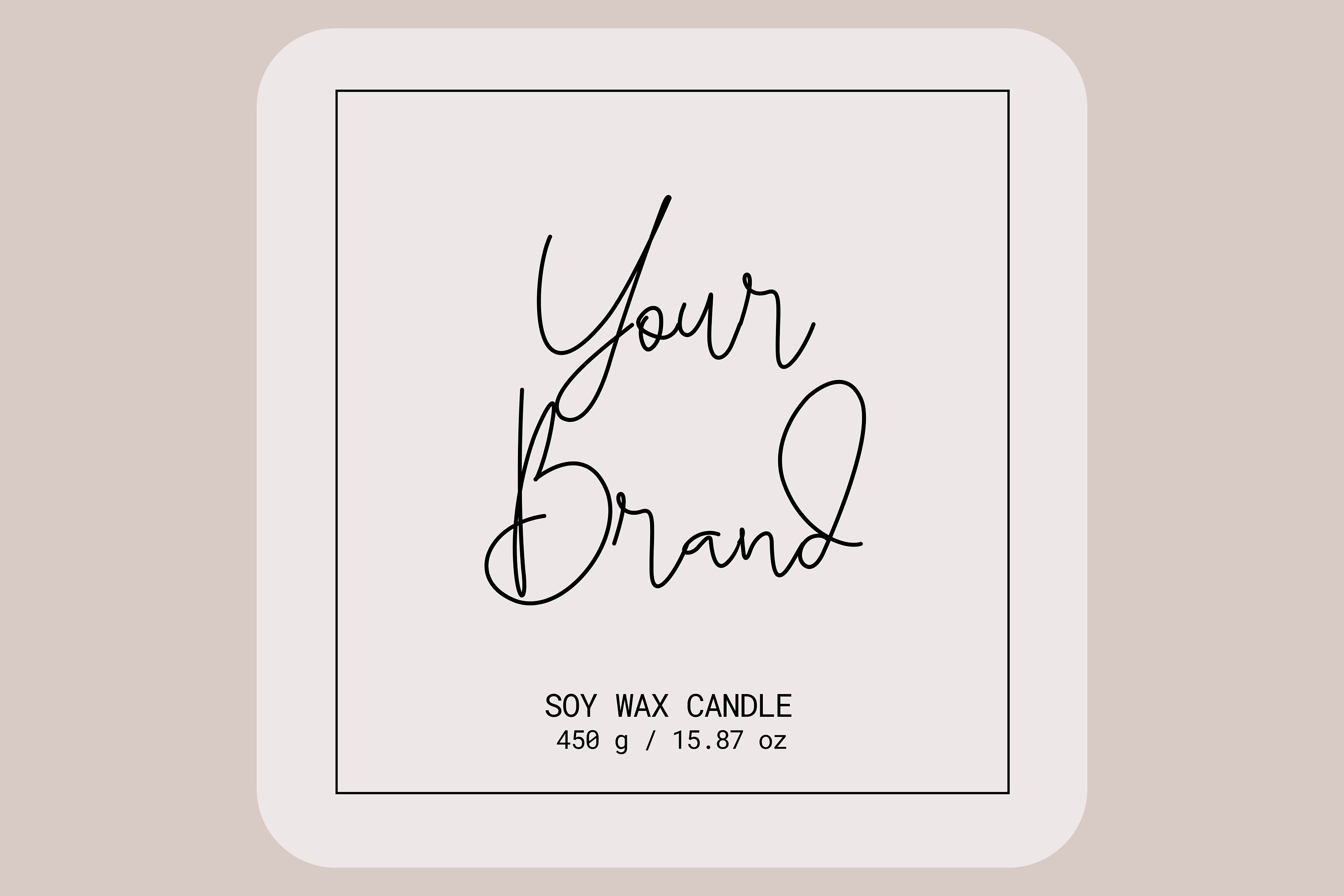 Fully Editable Personalised Minimalist Candle Sticker Template for ...