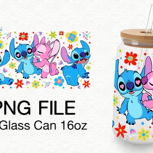 Cartoon Characters 16oz Glass Can Wrap, Cartoon 16 Oz Glass Can Png, 16 ...
