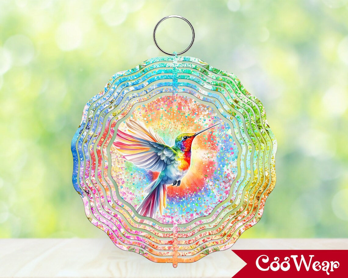 Hummingbird Wind Spinner Png, Hummingbird Glitter Wind Spinner Png ...