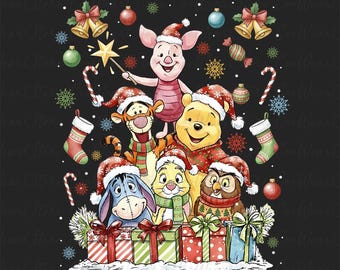 Merry Christmas Png, Christmas Bear and Friends Png, Christmas Bear Png ...
