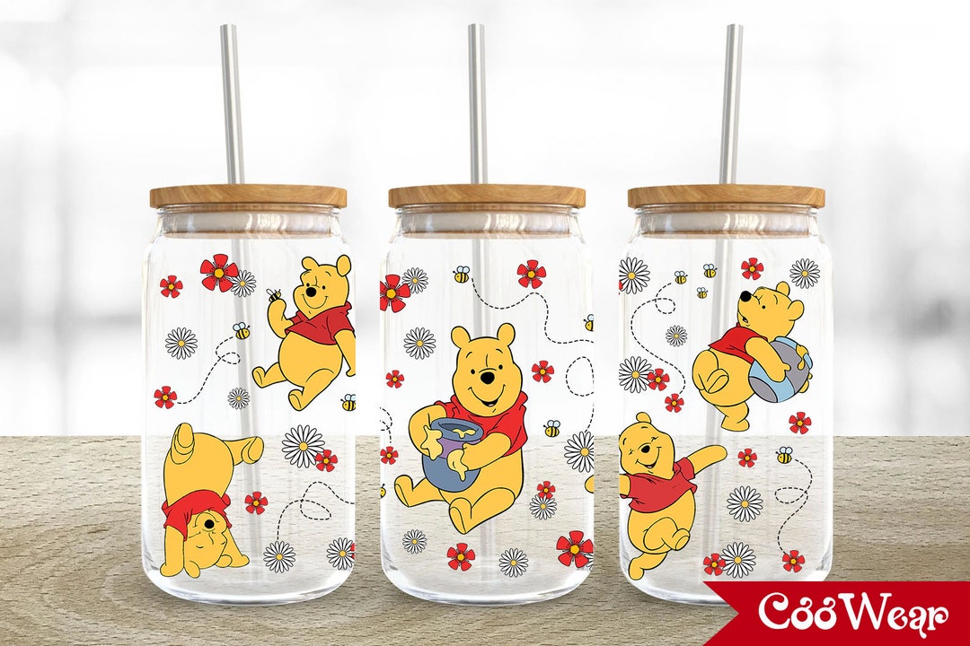 Cartoon Characters 16oz Glass Can Wrap, Cartoon 16 Oz Glass Can Png, 16 ...