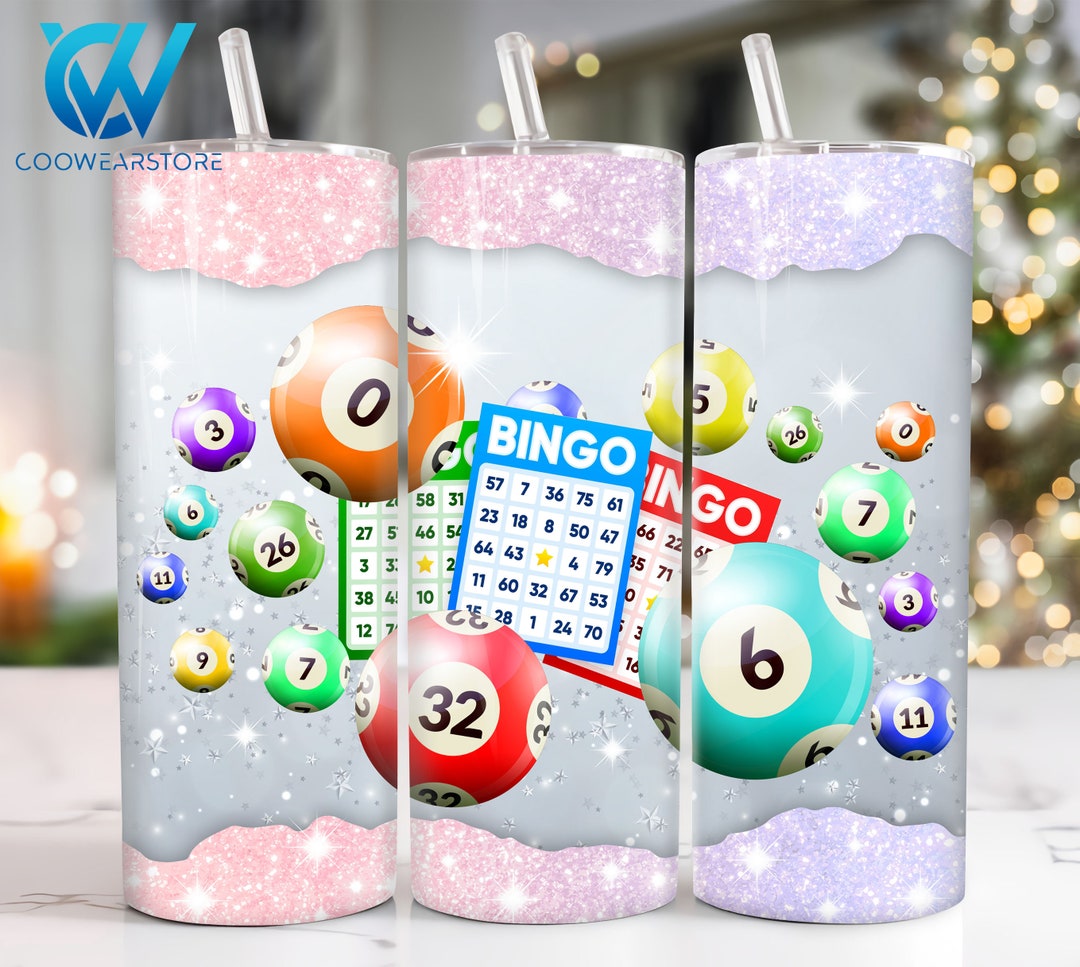 Bingo 20 Oz Skinny Tumbler Sublimation Design, Bingo Night 20oz Skinny ...
