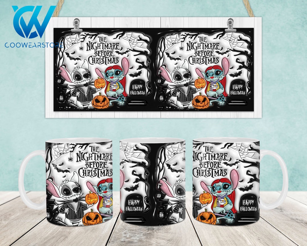 Horror Characters 3D Inflated Mug Wrap, 11oz & 15oz Mug Template ...