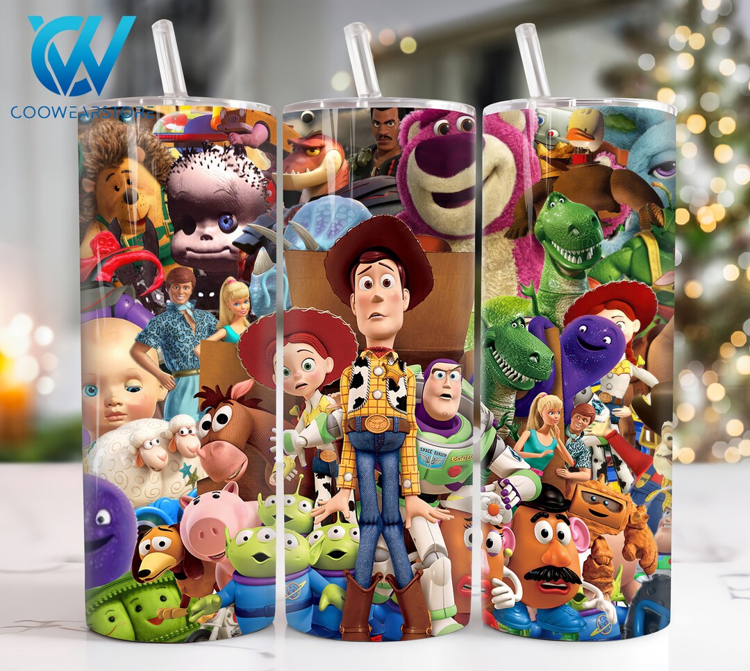 Cartoon Characters 20 Oz Skinny Tumbler Sublimation Design, Cartoon ...