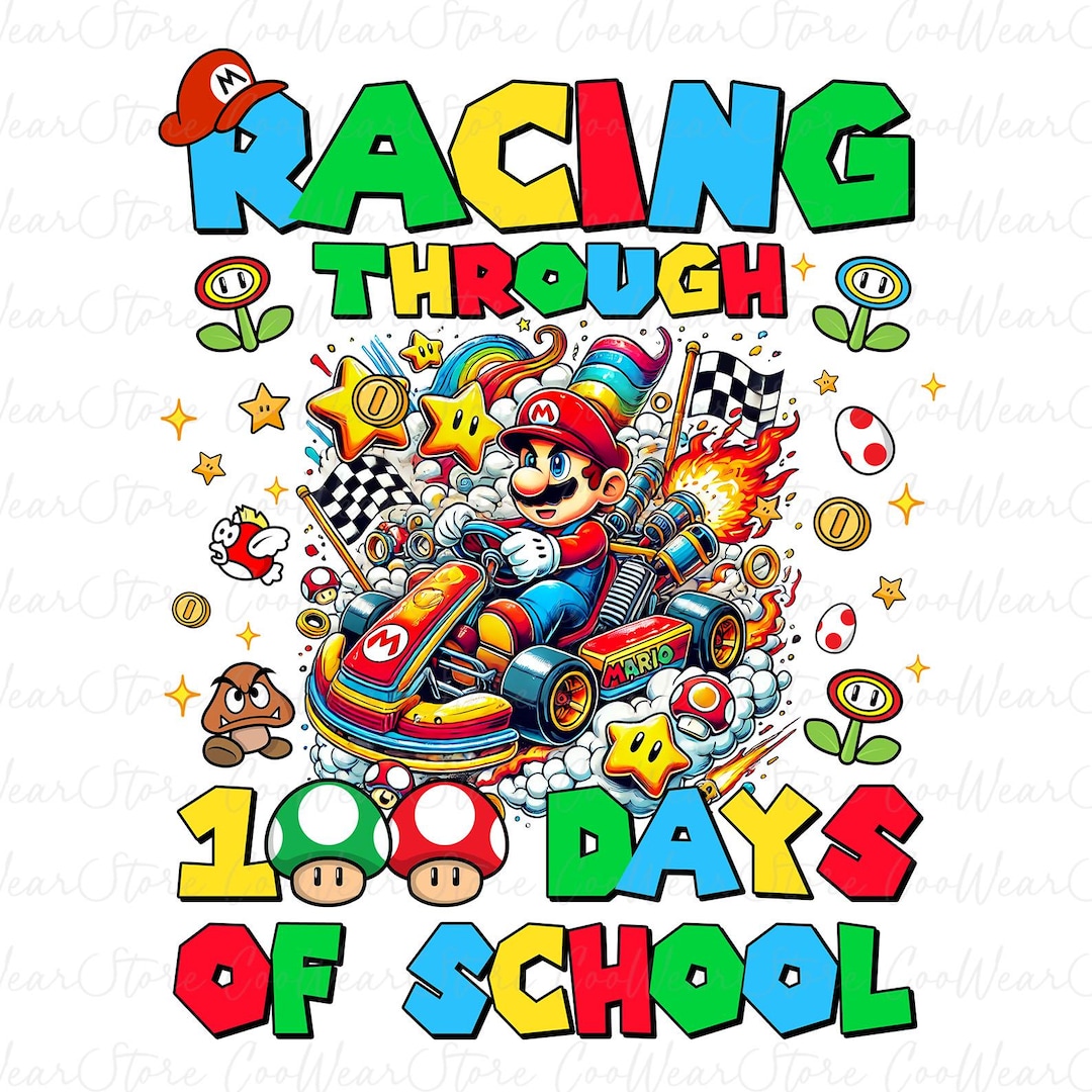Racing Through 100 Days of School Png, Cartoon Movie 100 Days Png ...