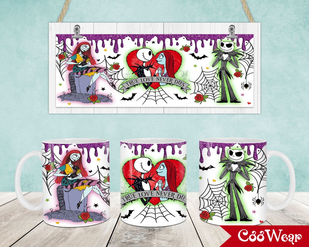 Horror Characters Mug Wrap, 11oz & 15oz Mug Template, Halloween 11oz ...