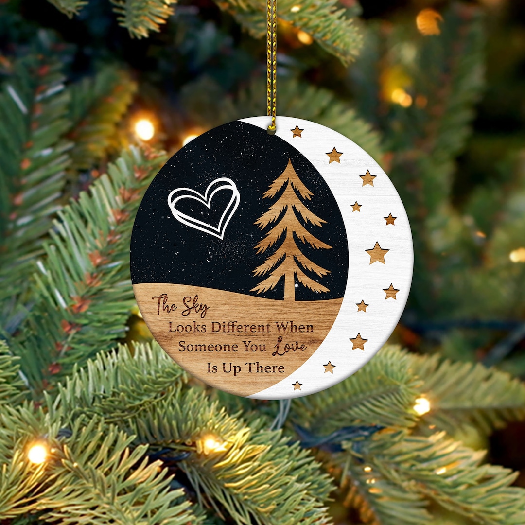 Memory Christmas Ornament Png, Memorial Christmas Round Ornament Png ...