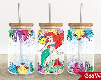 Cartoon Characters 16oz Glass Can Wrap, Cartoon 16 Oz Glass Can Png, 16 ...