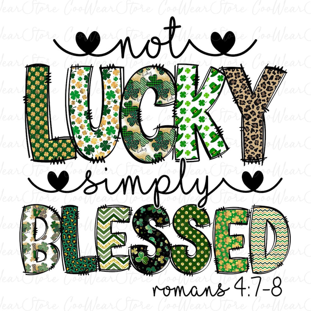 Jesus St. Patricks Day Png, Retro St.patricks Day Png, Not Lucky Simply ...