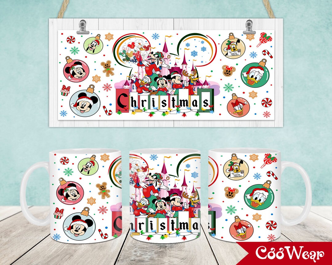 Christmas Mug Wrap, 11oz & 15oz Mug Template, Merry Christmas 11oz Mug ...