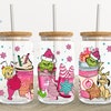 Cartoon Character 16oz Glass Can Wrap, Cartoon 16 Oz Glass Can Png ...