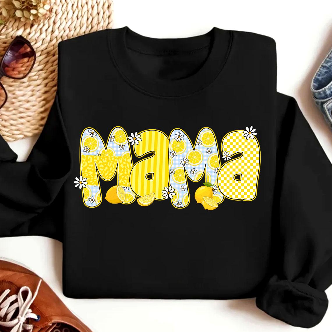 Preppy Mama Lemon Png, Cute Lemon Floral Mama, Preppy Mama Png, Mother ...